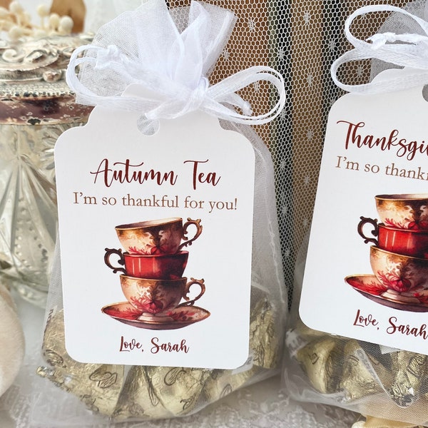 Tea Party Favor Tags - Etsy