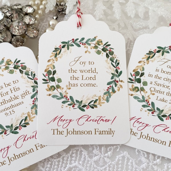 Christmas Scripture Tag Printable - Etsy