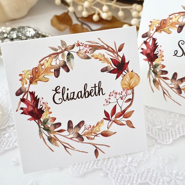 Autumn Place Cards - Etsy