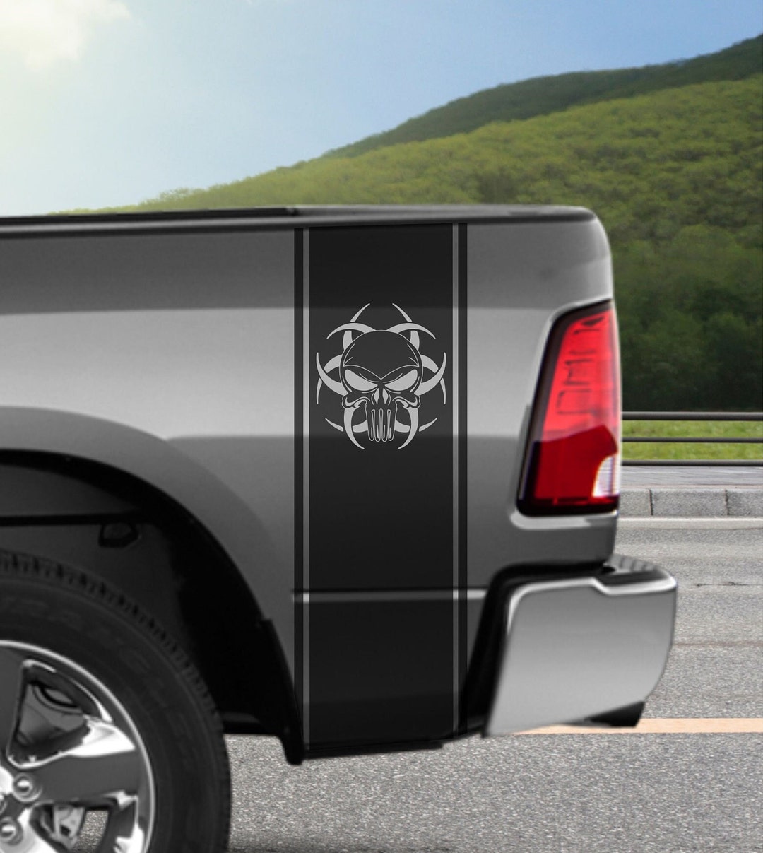 Truck Side Bed Decal Punisher Hard Any Truck 38x10 Each Side - Etsy