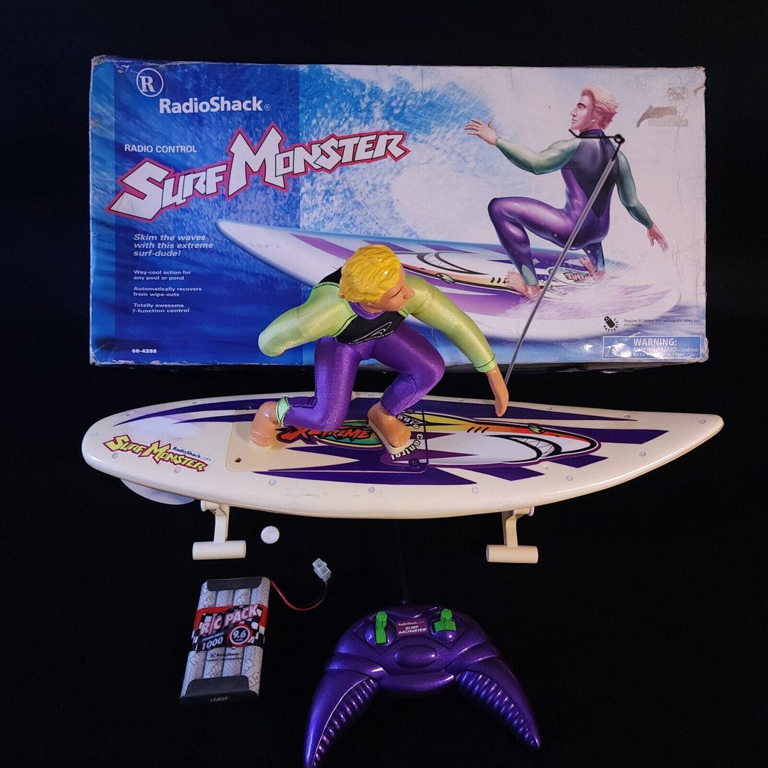 Vintage Radio Shack Radio Remote Control RC Surf Monster 60-4288 W ...