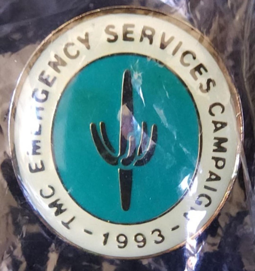 Rare Vintage Commemorative Pin NIB TMC Emergency Services Campaign 1993 ...