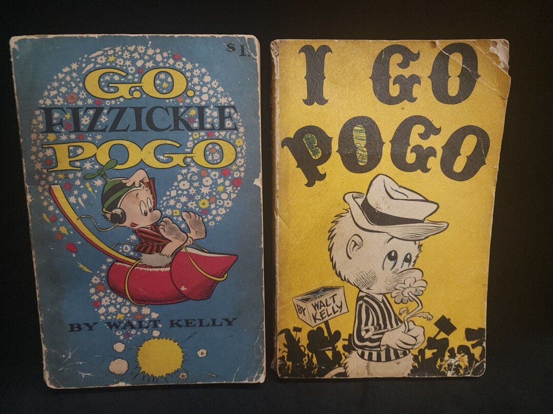 Lot of 2 Vintage I Go Pogo & Go Fizzickle Pogo Stories by Walt Kelly ...