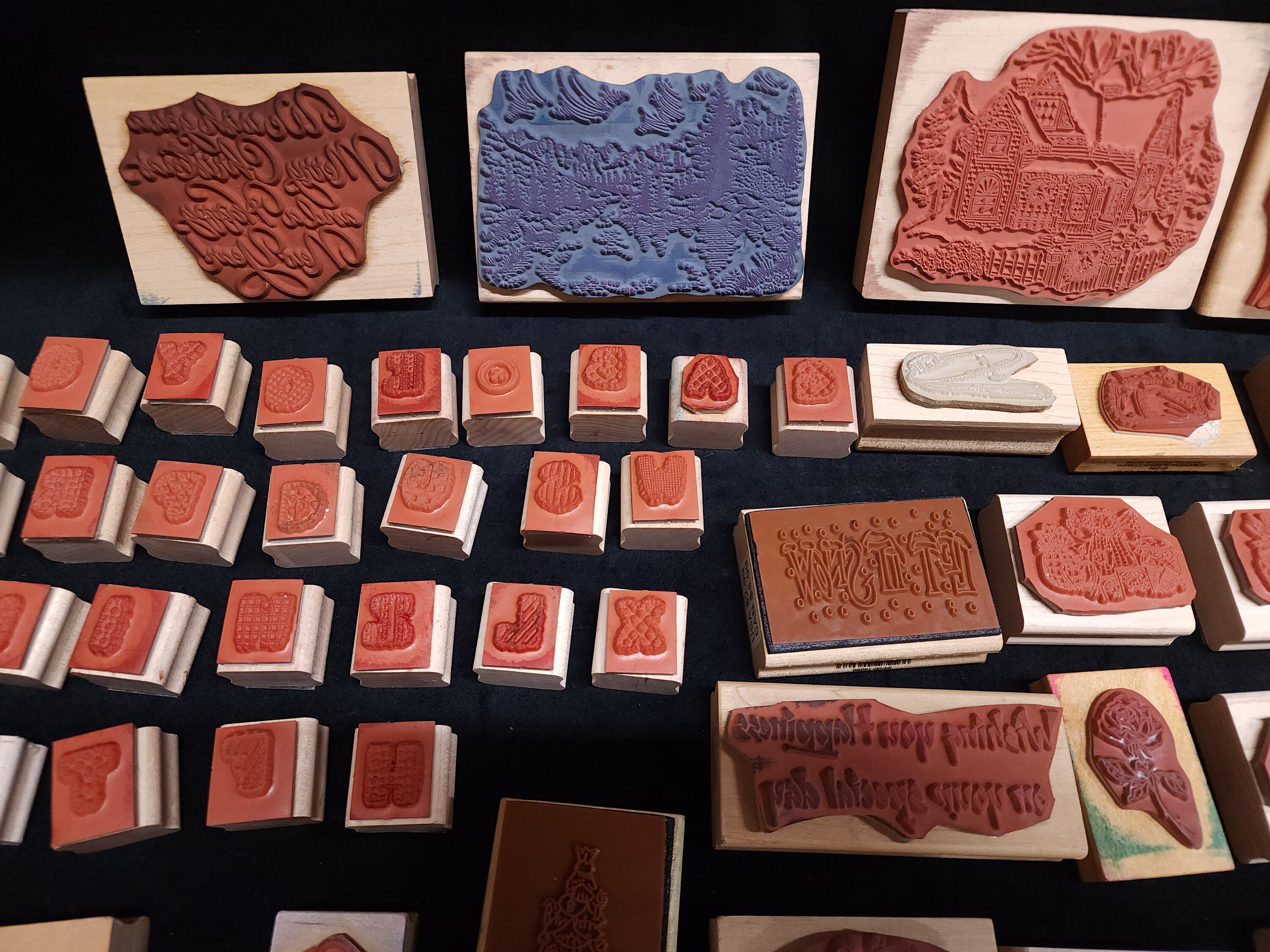 Huge Lot of 77 Stampin up Retired Stamps Sets Wood Backed Rubber New ...