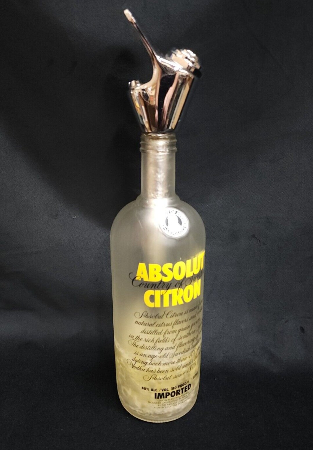 Absolut Vodka Non Functional Dispenser Display Bottle Empty Commercial ...