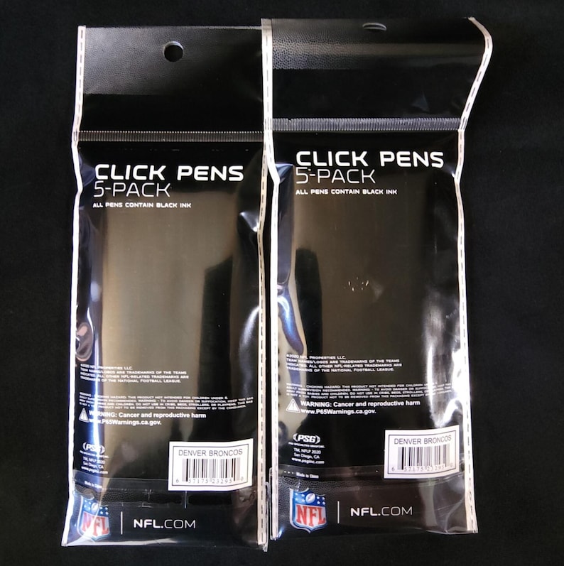New Football Team Denver Broncos NFL Licensed Lot 10 Pack Black Ink ...