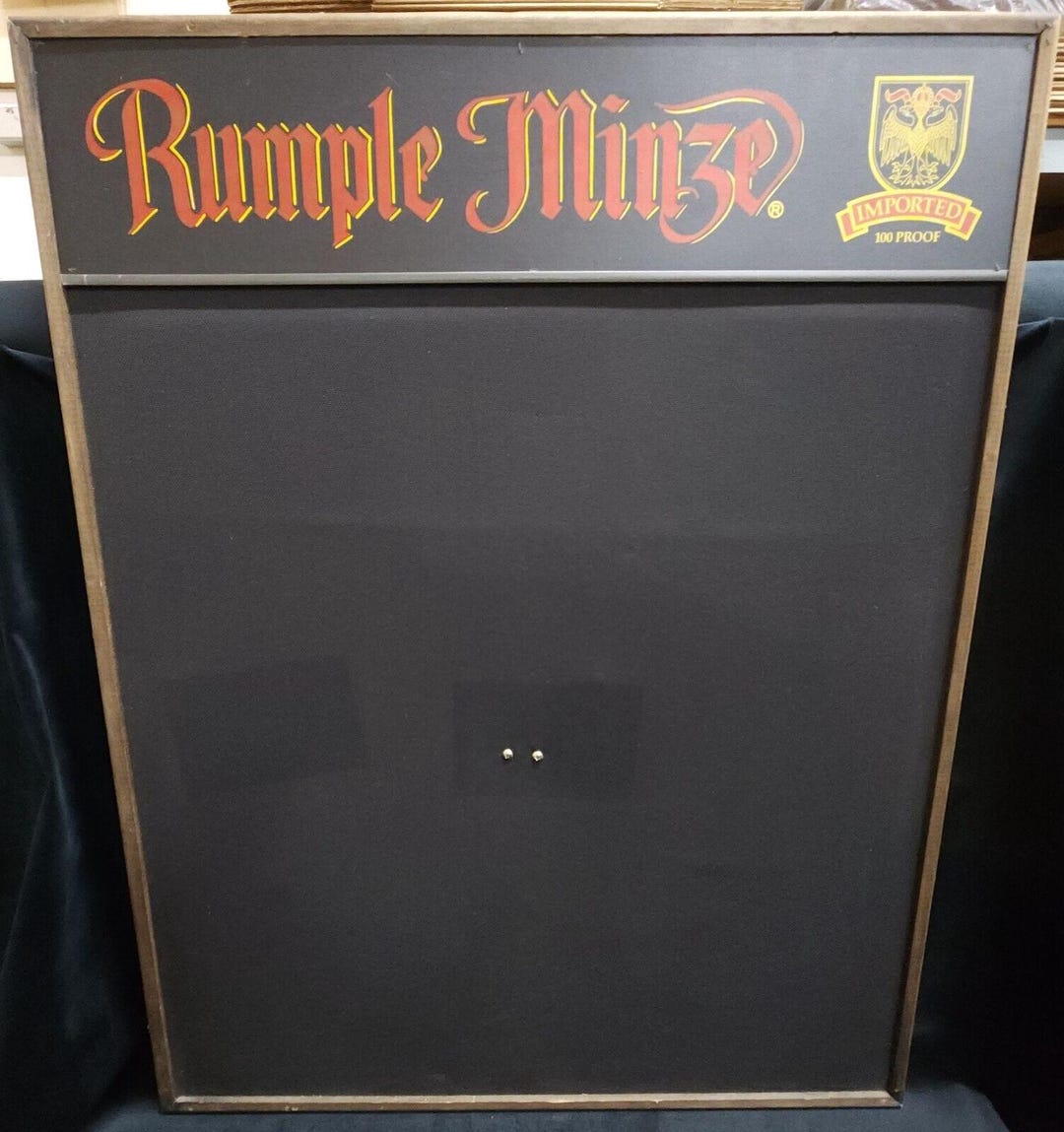 Rare Rumplemintz Dart Board Vintage Wood Frame Man Cave Decor Display ...