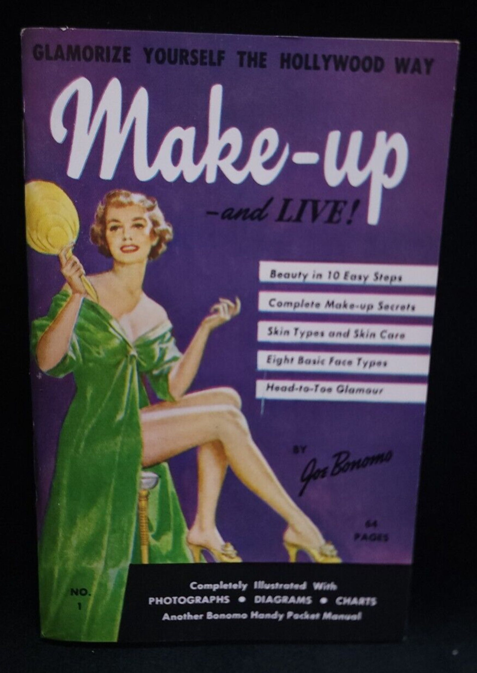 Vintage 1950's How to Hollywood Make-up Joe Bonomo Handy Pocket Booklet ...