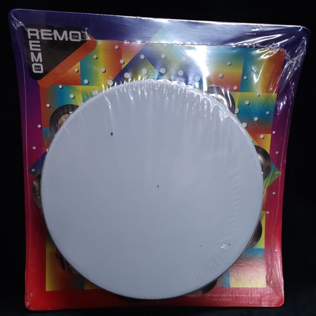Vintage New Remo PTS Tambourine Musical Instrument 8 in Fixed HD Mel ...