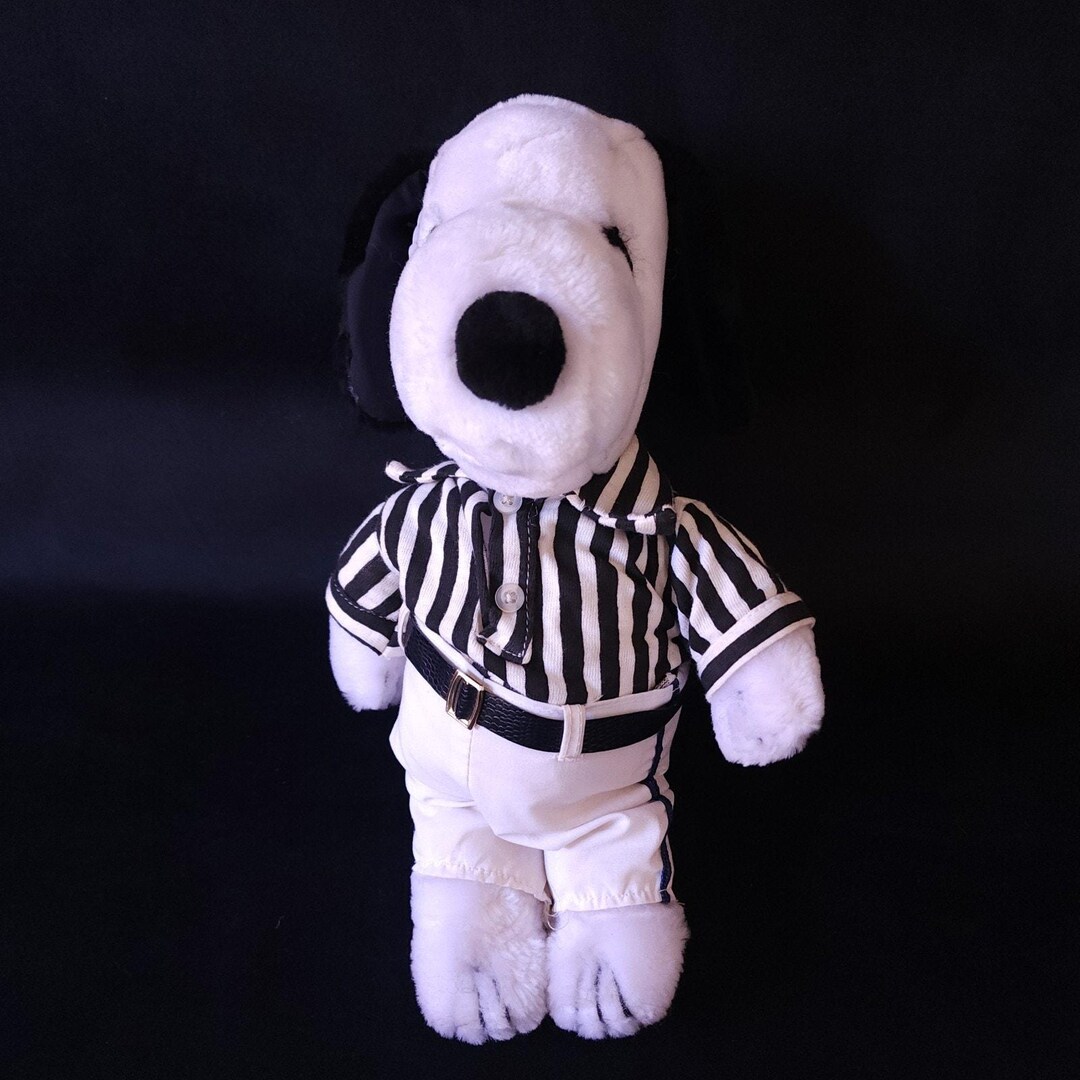Vintage Snoopy Peanuts Referee Plush Stuffed Animal Dog 12" by Applause ...