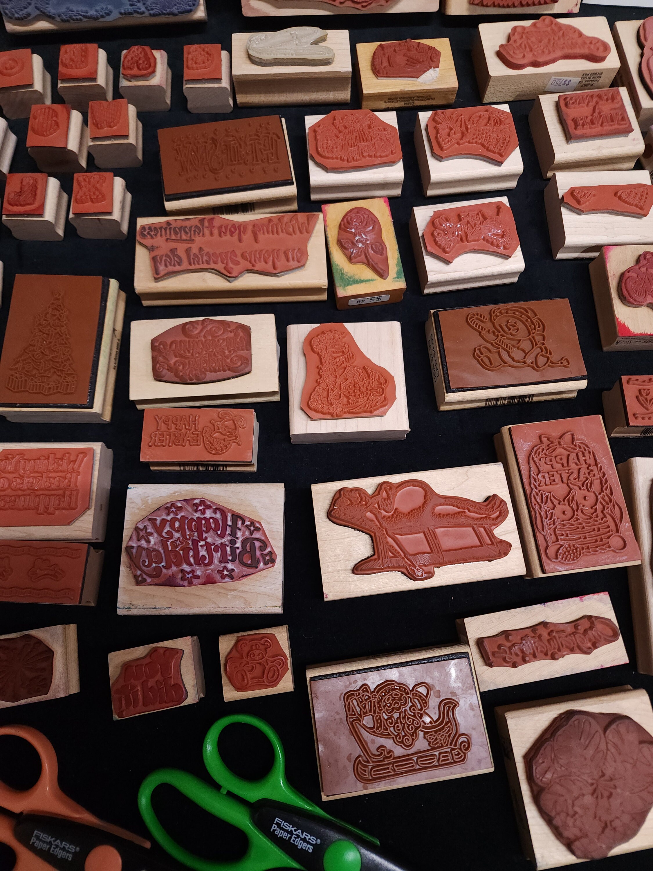 Huge Lot of 77 Stampin up Retired Stamps Sets Wood Backed Rubber New ...