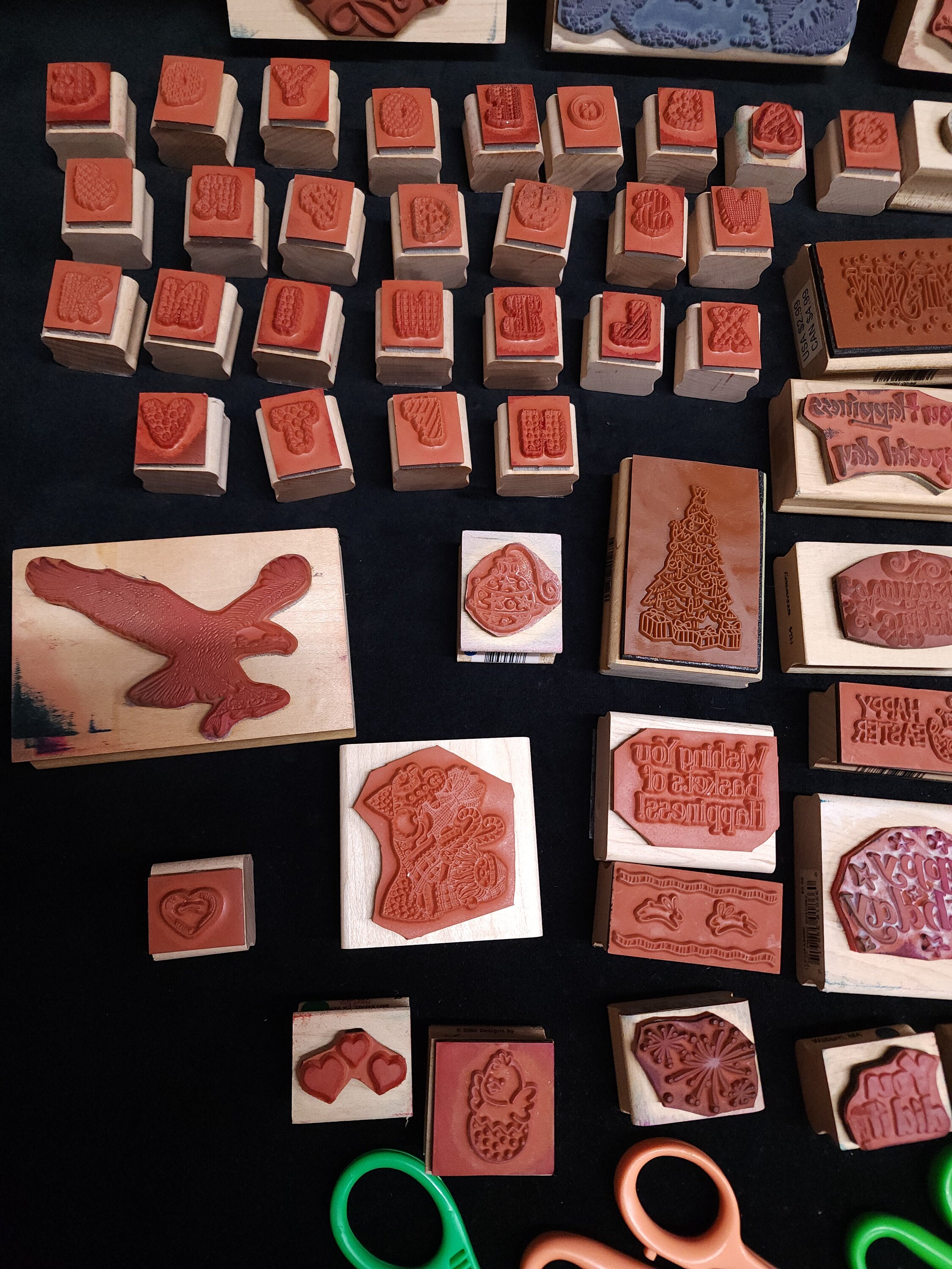 Huge Lot of 77 Stampin up Retired Stamps Sets Wood Backed Rubber New ...
