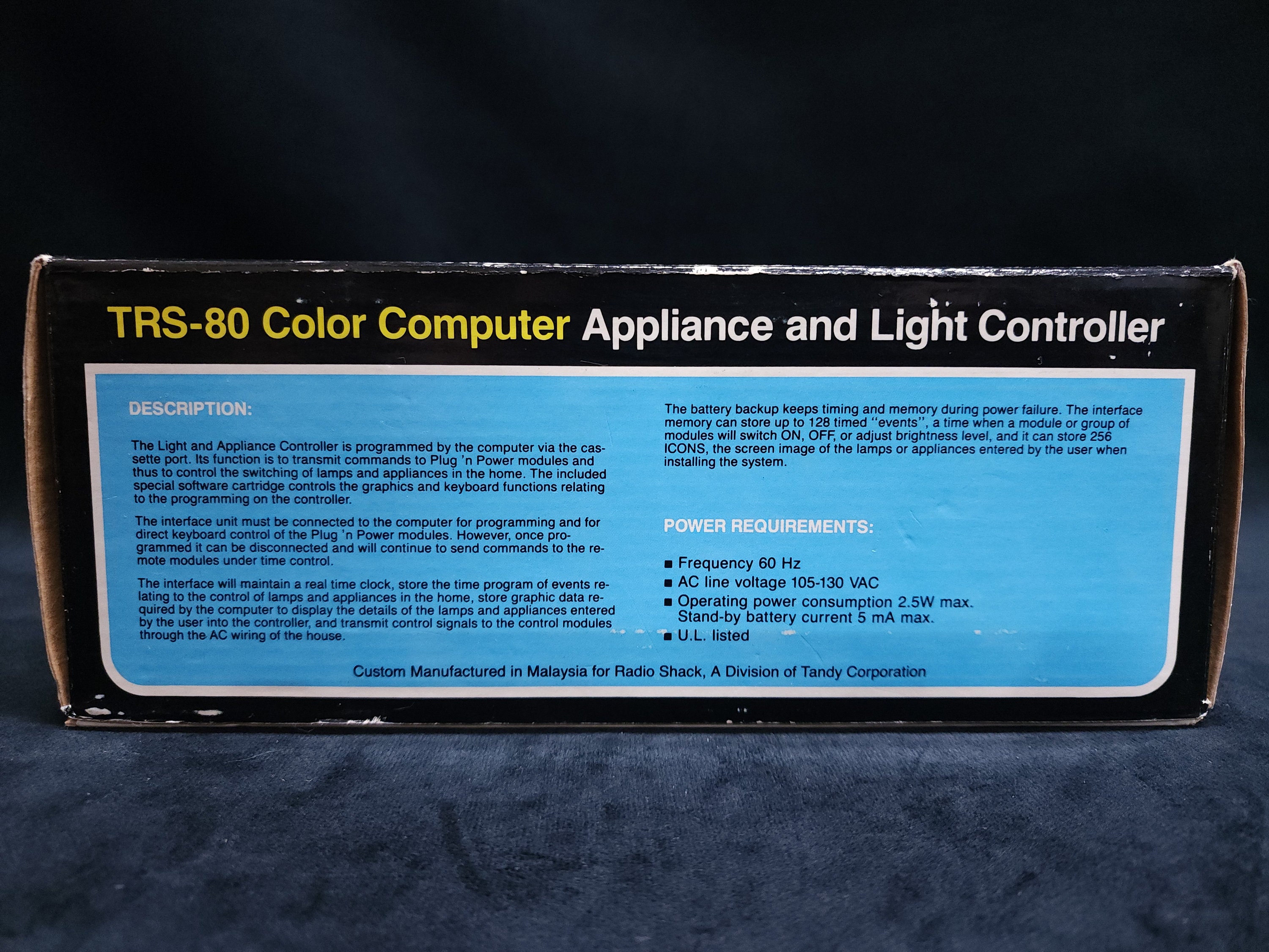 New Radio Shack TRS-80 Color Computer Programmable Appliance Light ...