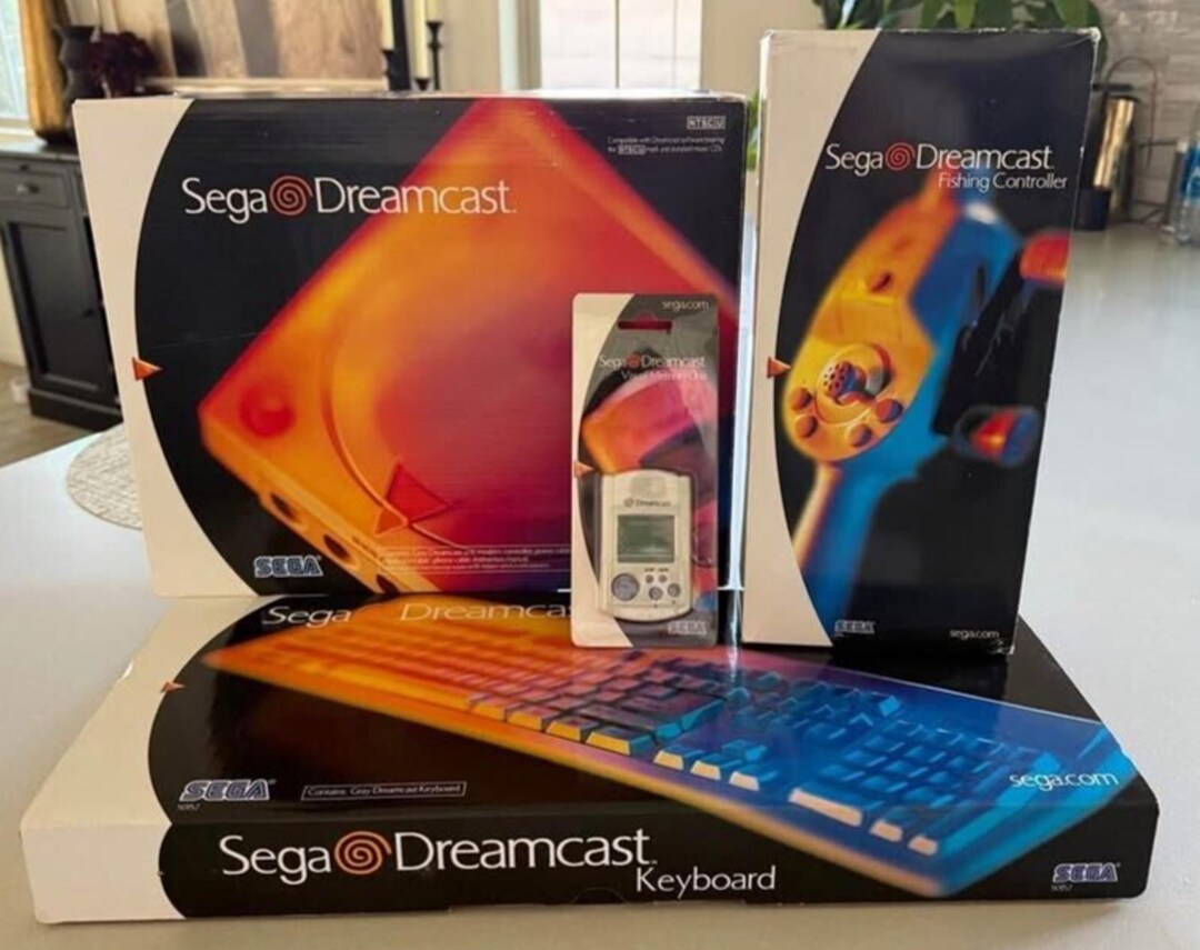 Sega Dreamcast System Game White Console Rare Bundle Mint W/ Controller ...