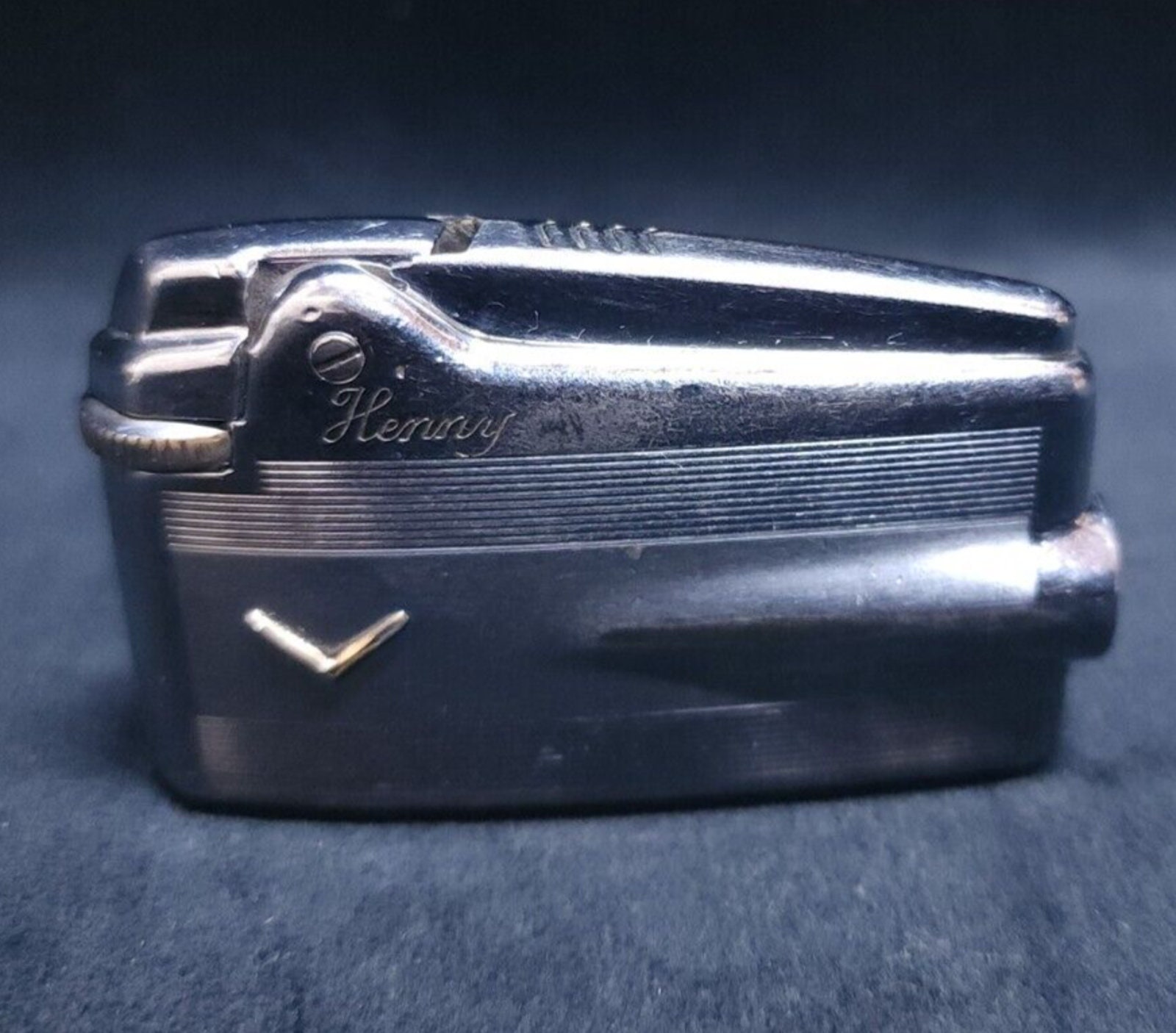 Vintage 1950s Ronson Varaflame Cigarette Turbo Jet Lighter Atomic Art ...