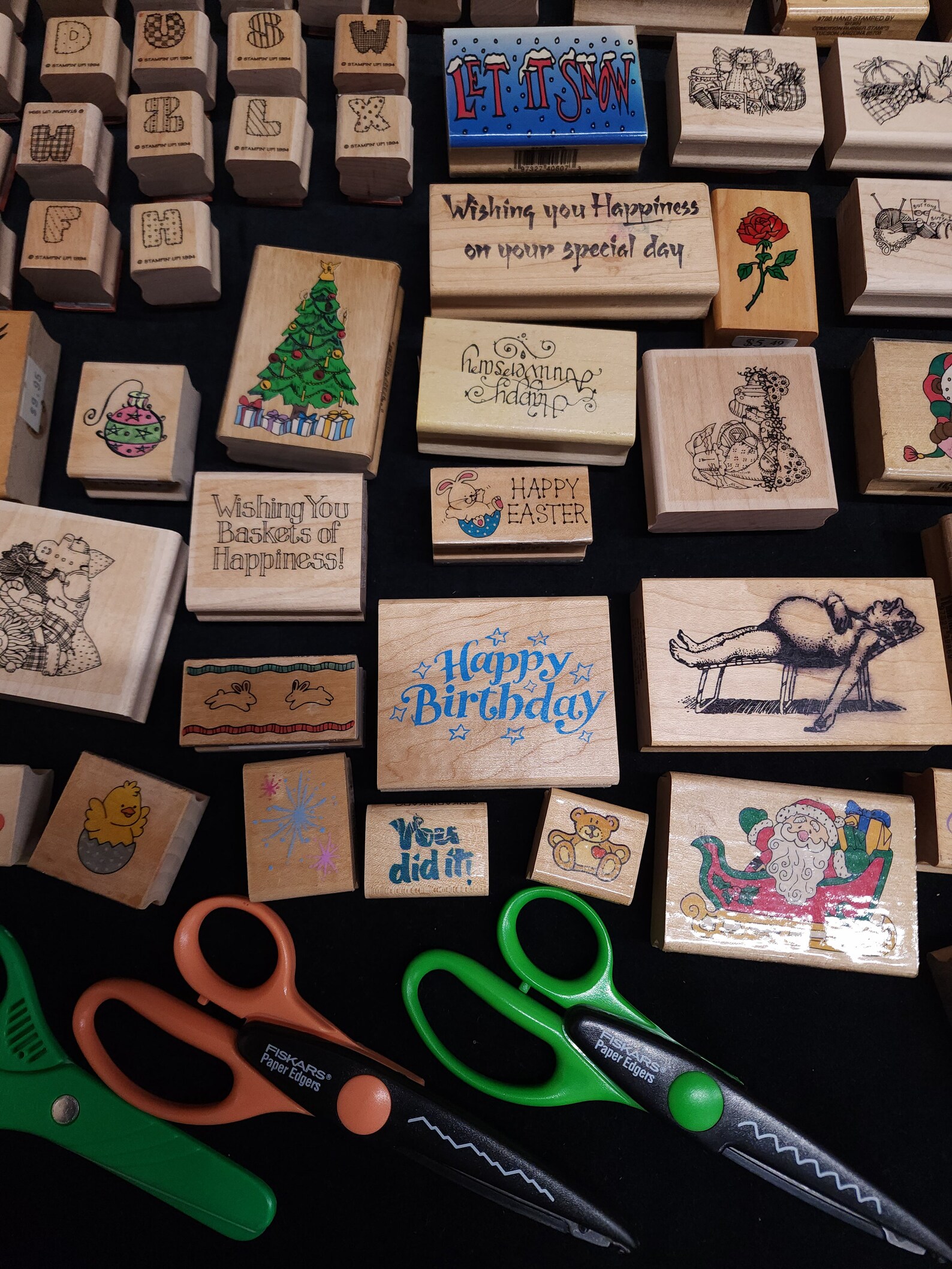 Huge Lot of 77 Stampin up Retired Stamps Sets Wood Backed Rubber New ...