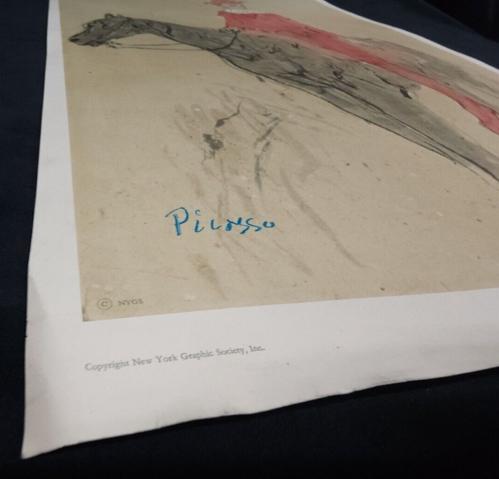 Pablo Picasso Original Lithograph Print Watercolor Jester/joker on a ...