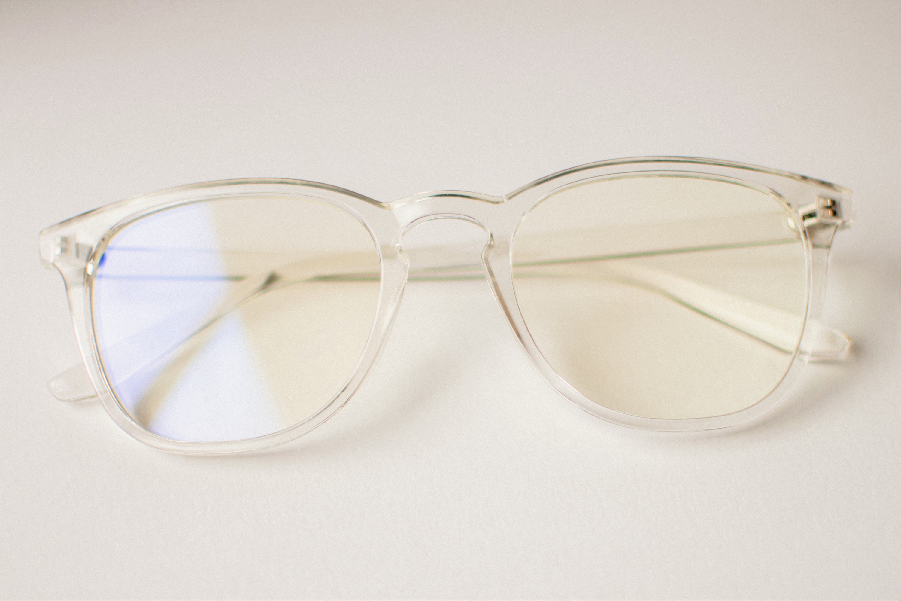 Blue light glasses Clear color frame Unisex Computer glasses Gaming ...