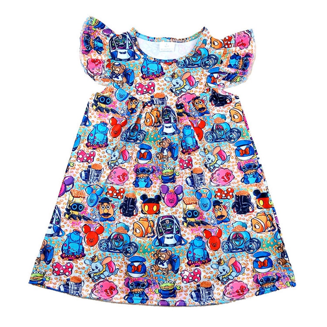 READY TO SHIP Disney Flutter Dress Mickey Minnie Mouse Dumbo Donald ...
