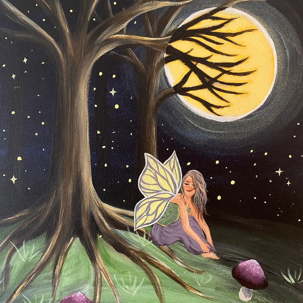 Acrylic Fairy Painting - Etsy