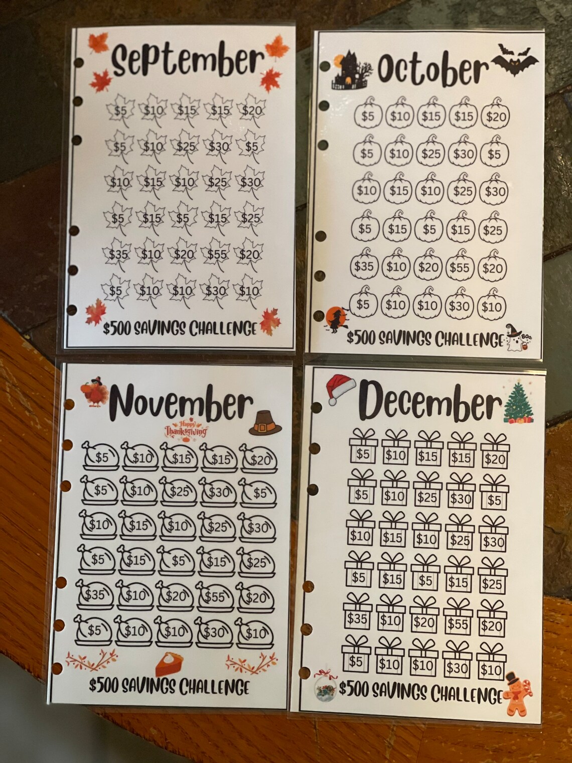 Monthly Savings Challenge Budget Binder A6 Size Cash - Etsy