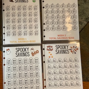 Spooky Savings Challenge | Monthly Savings Challenge | Halloween Binder ...