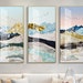 Abstract Light Colors Landscape Print on Canvas Large 3 Piece Painting ...