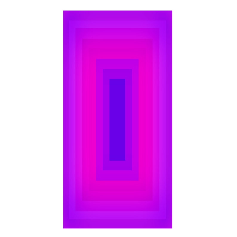 Dopamine Art Gradient Purple and Blue Wall Art Original Neon Abstract ...