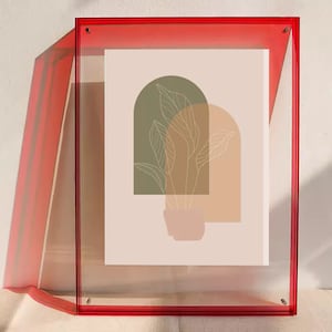 Colorful Acrylic Transparent Photo Frame, Box With Double-sided Display ...