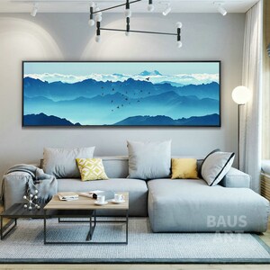 Long Landscape Watercolor Print Frame Wall Art Nature - Etsy