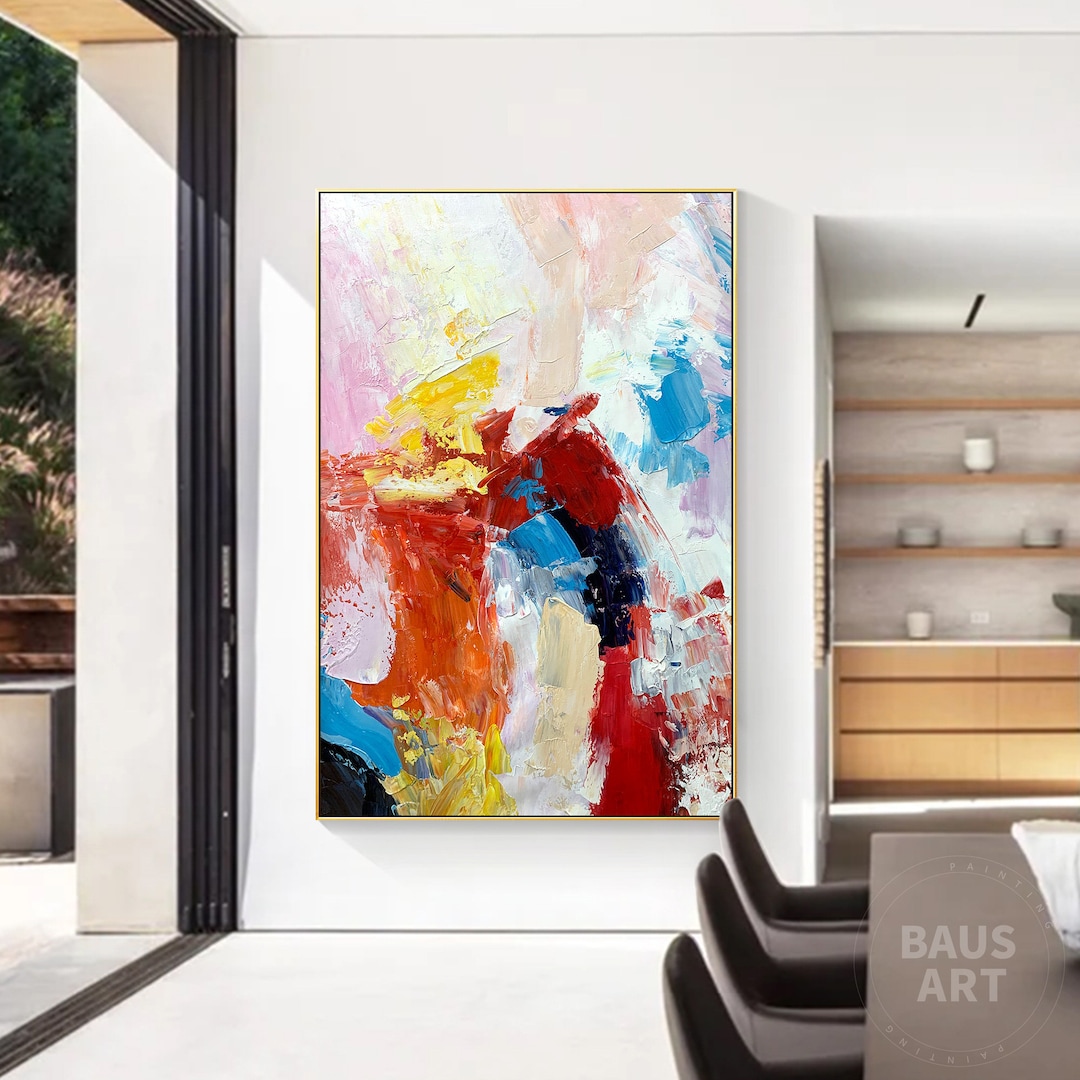 Abstract Pastel Wall Art Textured Painting Colorful Painting Pastel ...