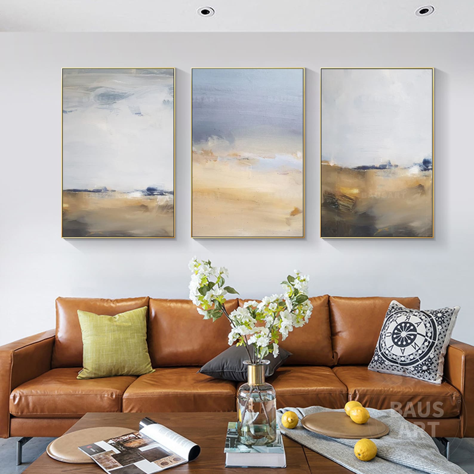 3 Piece Wall Art Abstract Prints on Canvas Large Set of 3 - Etsy