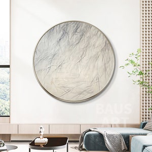 Minimalist Round Wall Art Abstract Grey Circle Prints on - Etsy