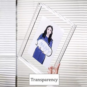 Colorful Acrylic Transparent Photo Frame, Box With Double-sided Display ...