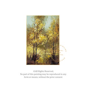 Impressionism Wall Art on Canvas Brown Wall Art Large Fall Painting ...