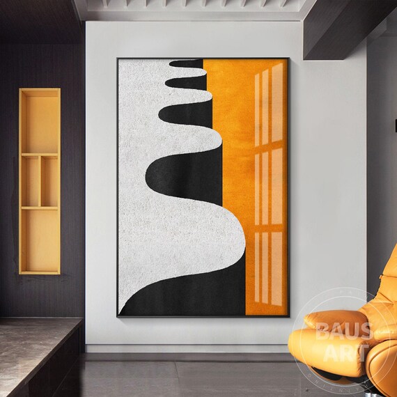 Large Abstract Curves Framed Prints Line Wall Art Modern | Etsy