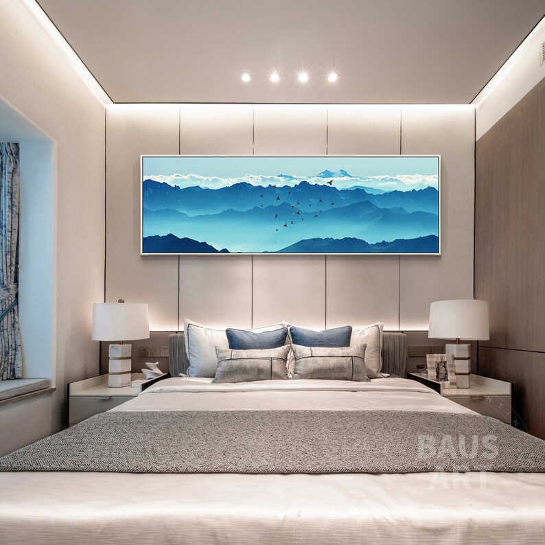 Long Landscape Watercolor Print Frame Wall Art Nature - Etsy