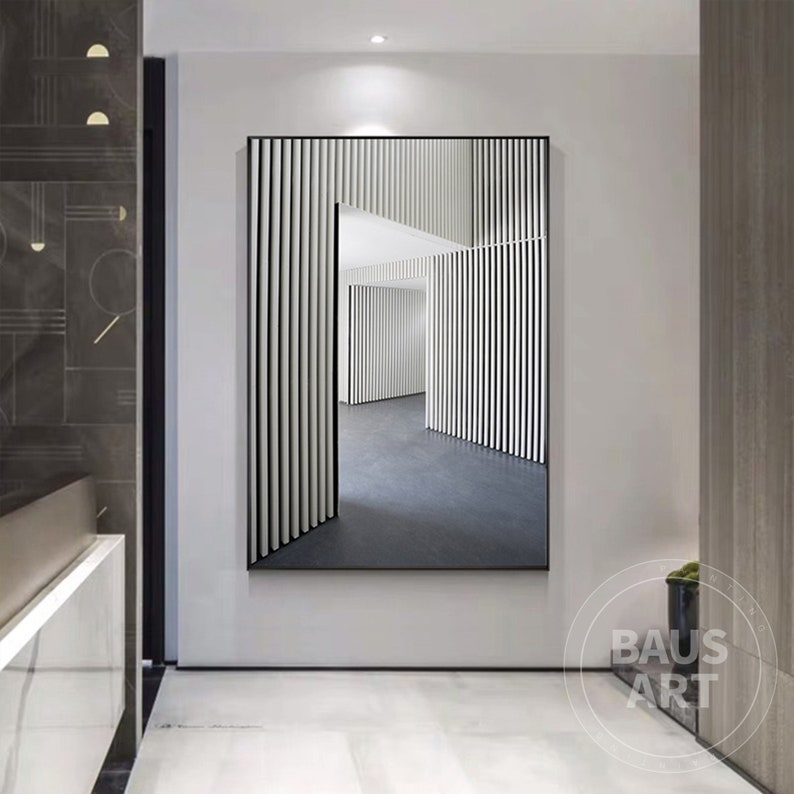 Geometric Architectural Prints on Canvas Framed Wall Art Large - Etsy