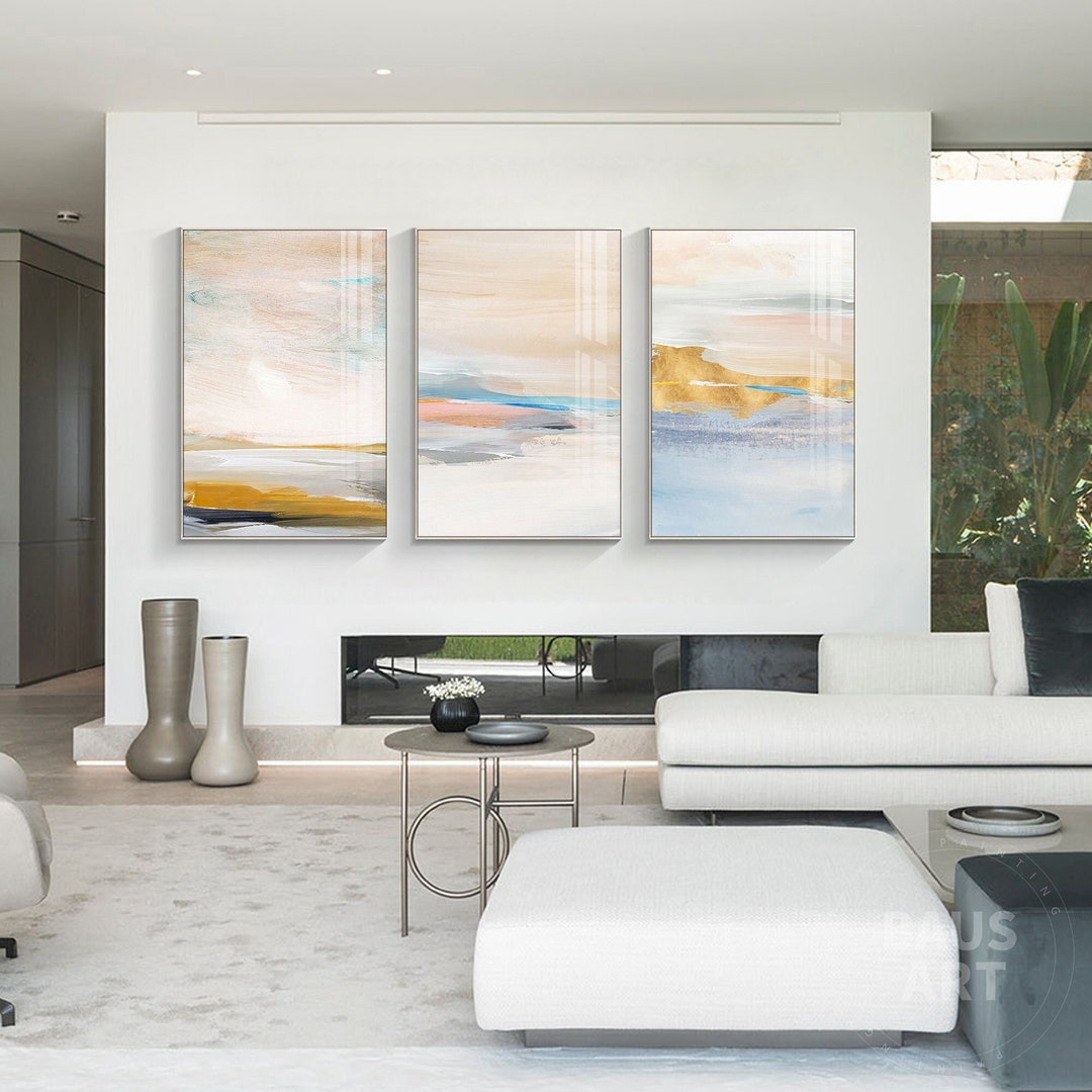 3 Piece Wall Art Abstract Prints on Canvas Set of 3 Framed Wall Art ...