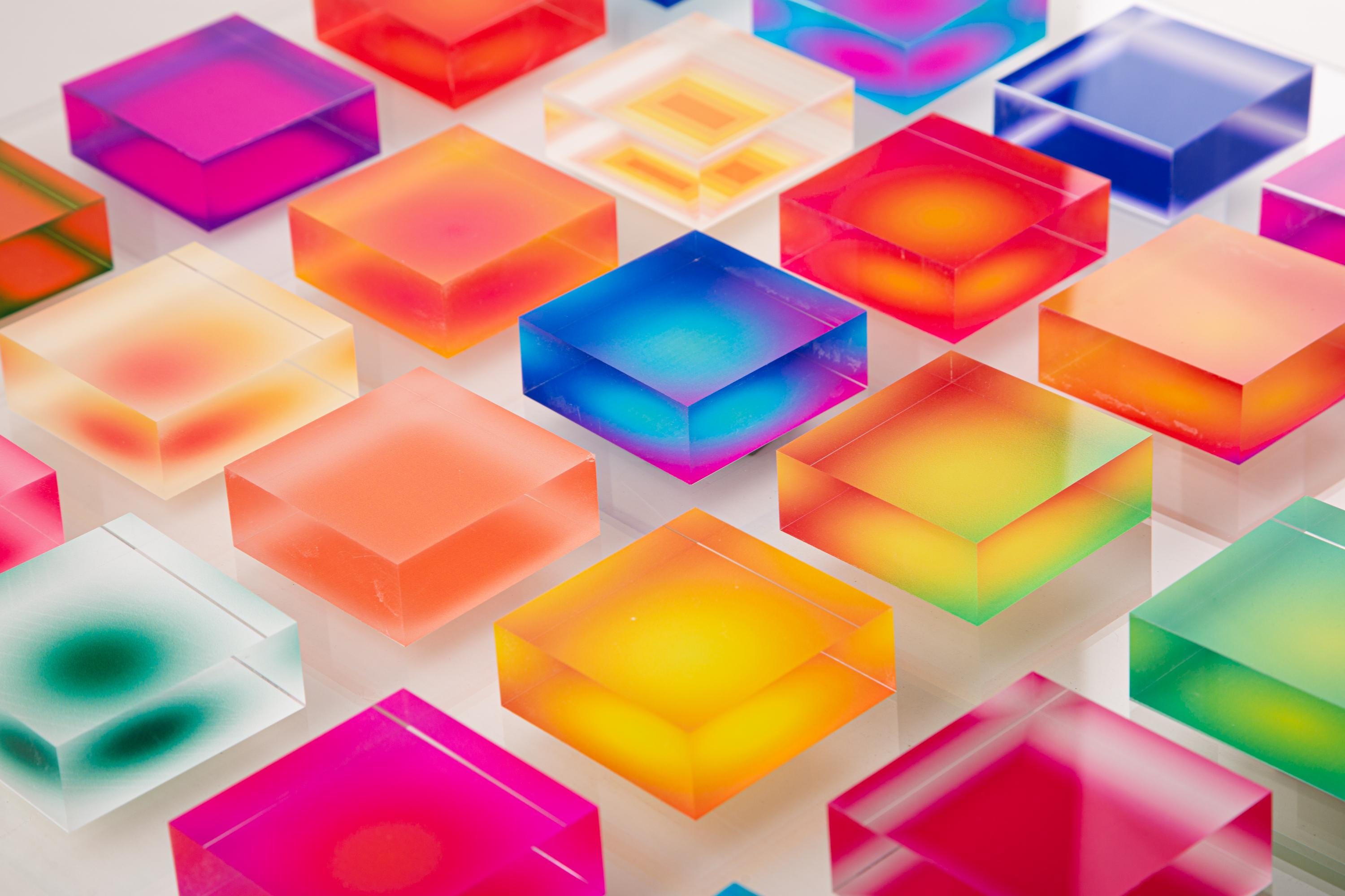 Plexiglass Wall Art Acrylic Cubes Geometric Art DIY Modern Dopamine ...