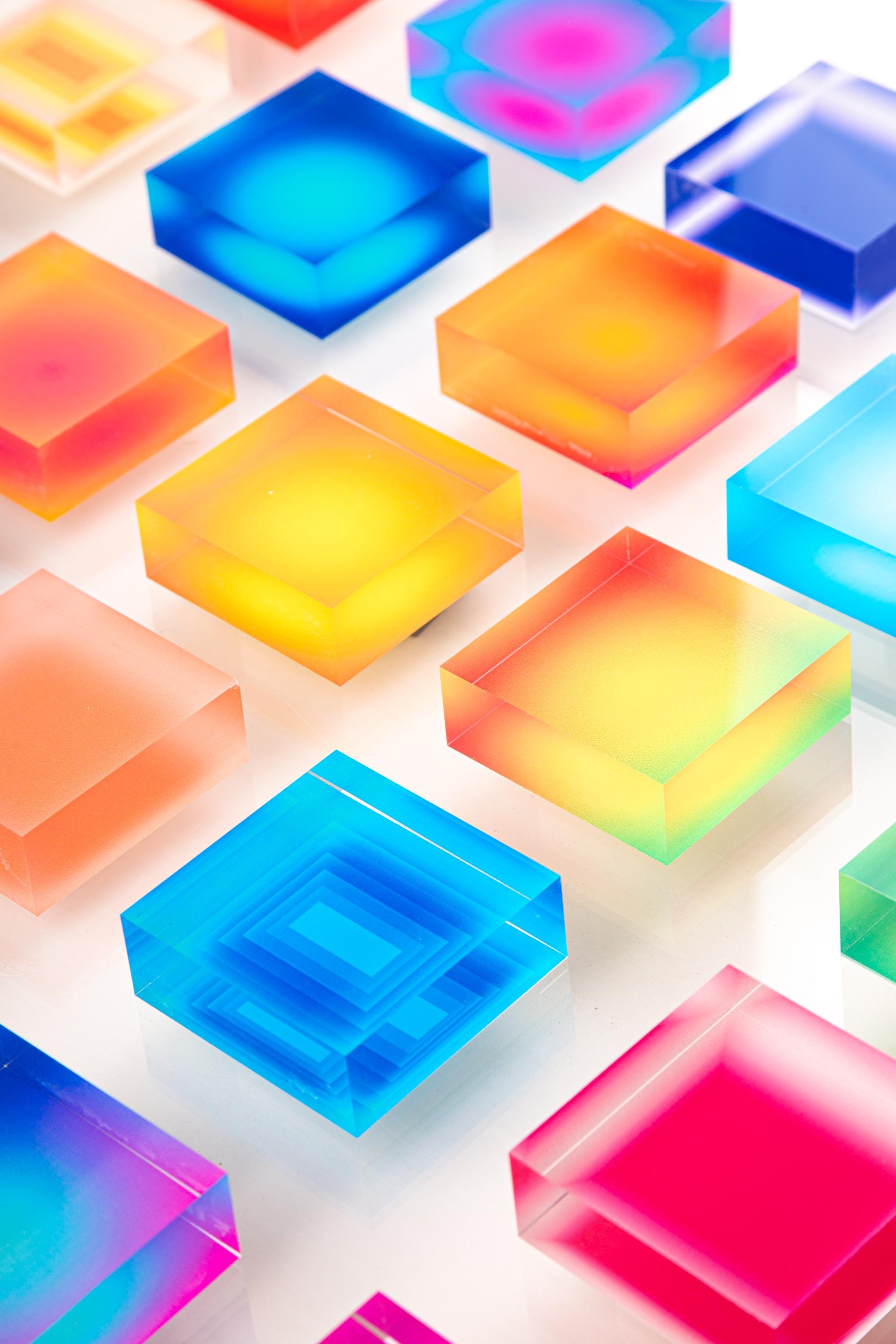 Plexiglass Wall Art Acrylic Cubes Geometric Art DIY Modern Dopamine ...