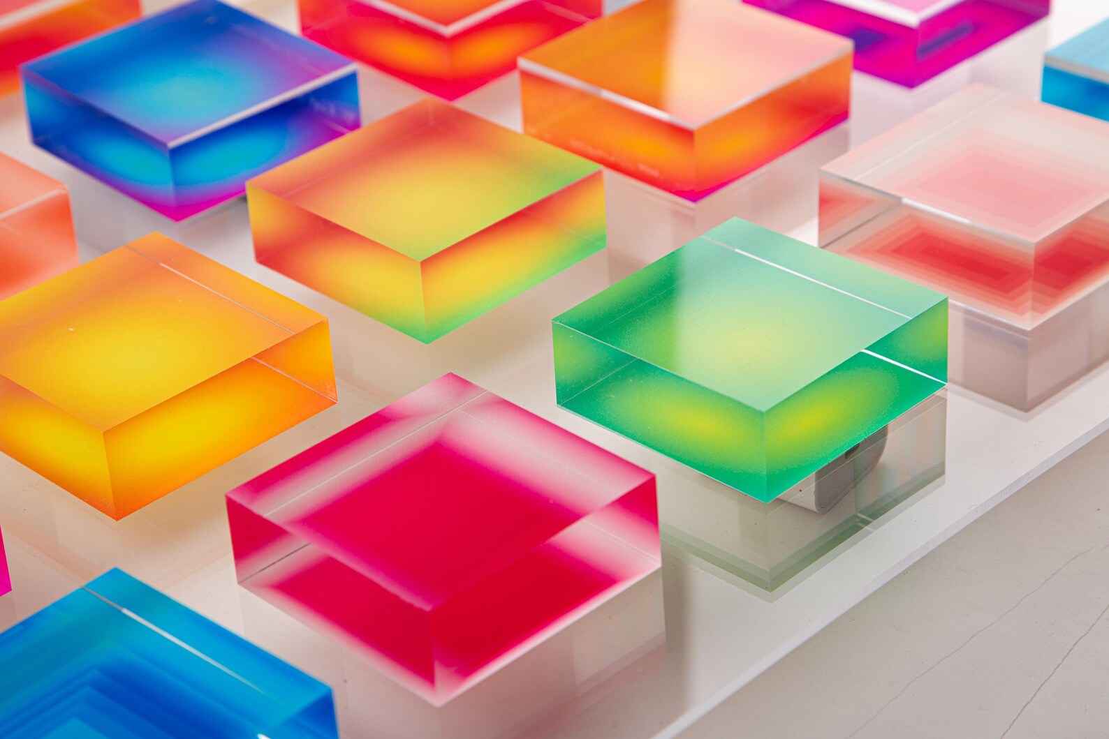Plexiglass Wall Art Acrylic Cubes Geometric Art DIY Modern Dopamine ...