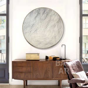 Minimalist Round Wall Art Abstract Grey Circle Prints on - Etsy