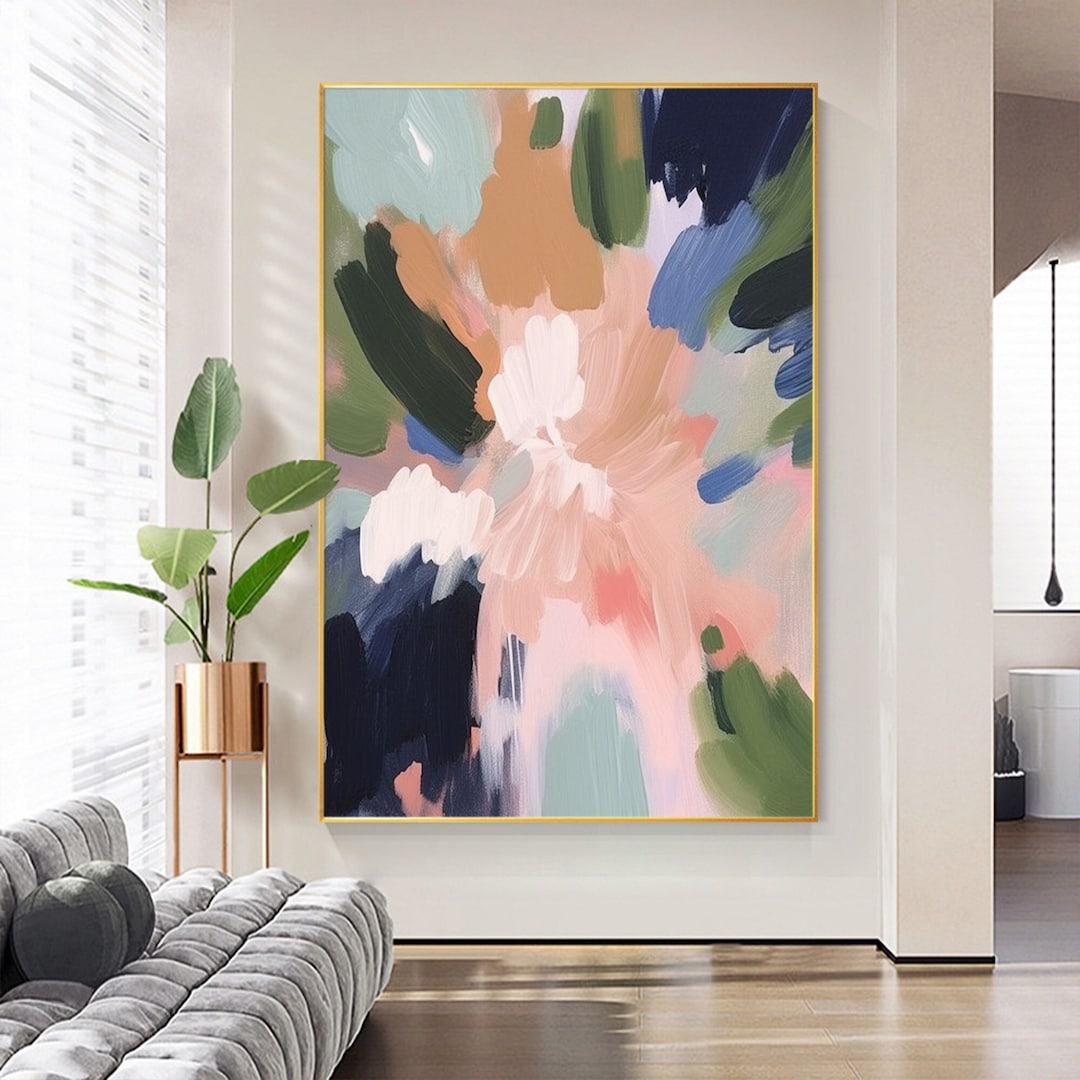 Abstract Colorfull Wall Art Painting Abstract Flower Canvas Painting ...