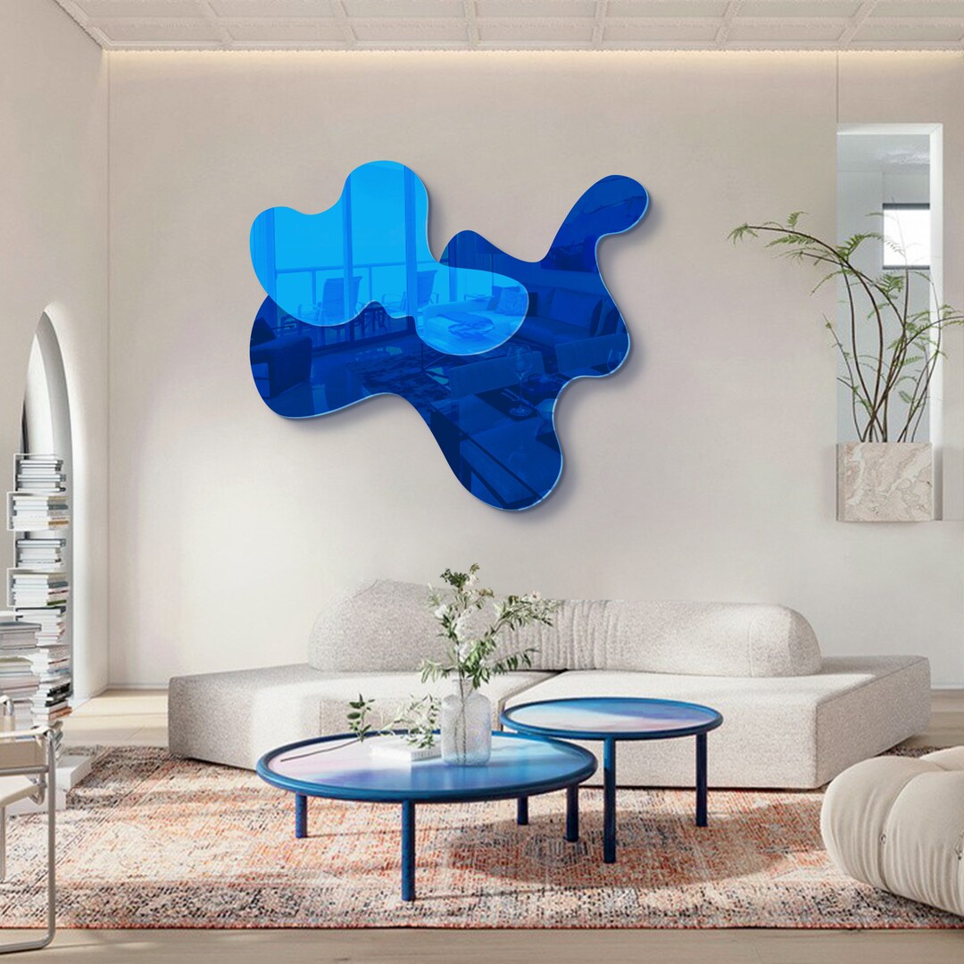 3D Navy Blue Cloud Wall Art: Geometric Pop Art Sculpture - Etsy