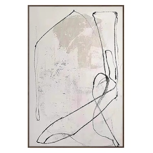 Abstract Large Grey Painting on Canvas Minimalist Line Wall - Etsy