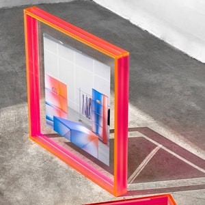 Colorful Acrylic Transparent Photo Frame, Box With Double-sided Display ...