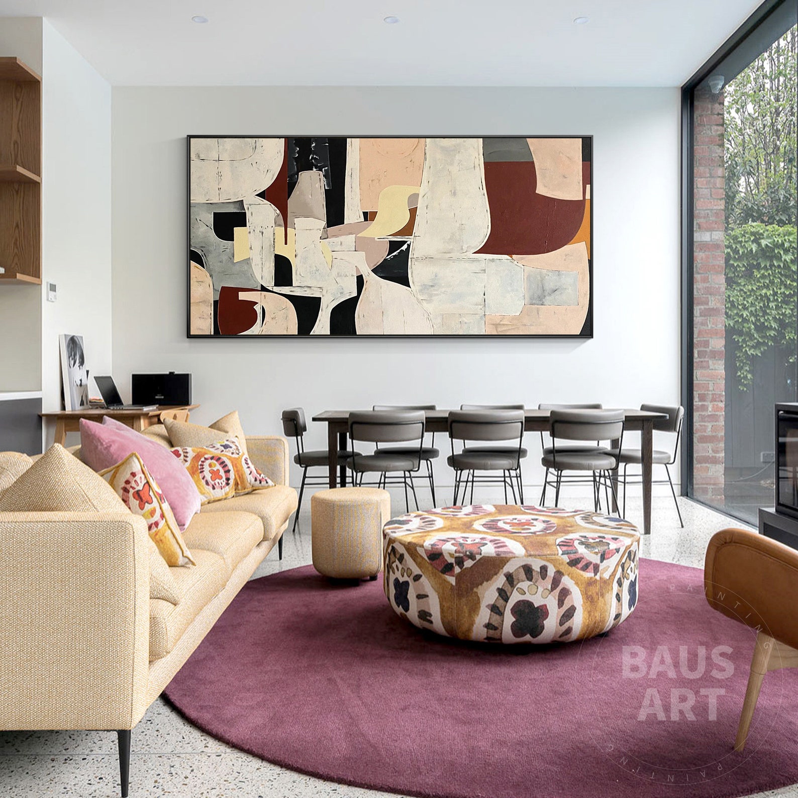Extra Large Abstract Canvas Painting: Modern Boho Wall Art - Etsy