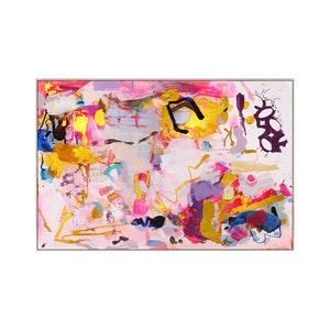 Framed Abstract Pink Print Large Abstract Prints Wall Art - Etsy