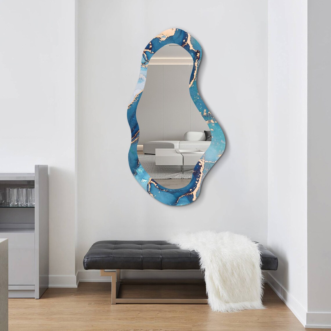 Organic Mirror Bathroom Asymmetrical Mirror|irregular Mirror|amorphic ...